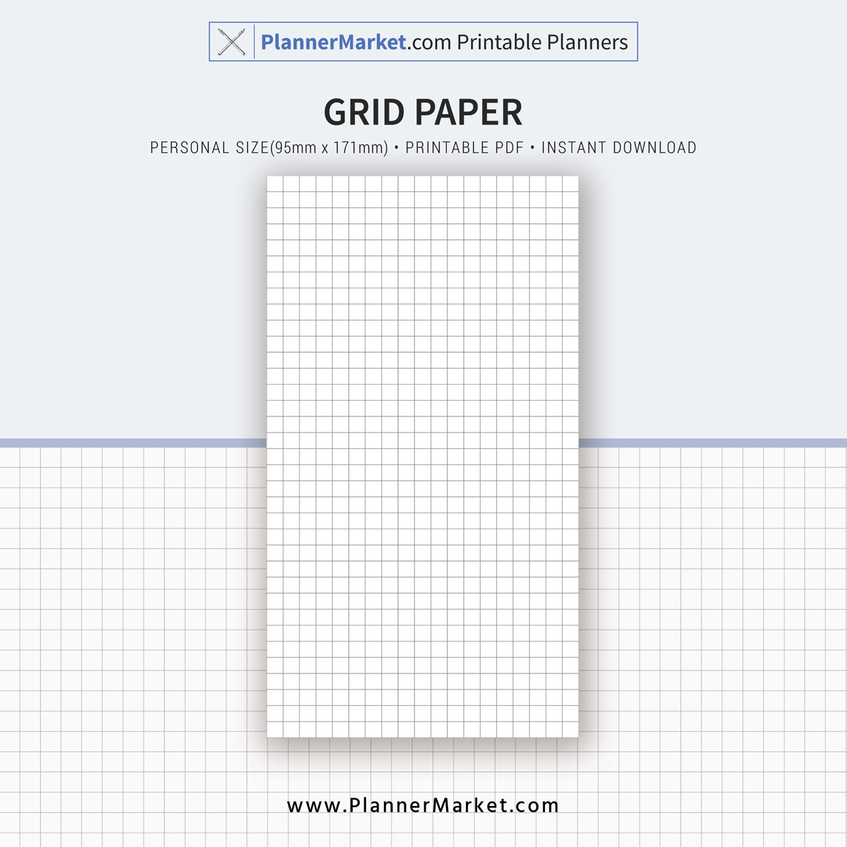 Basic Page Printable Dot Grid Grid Lined Paper Personal Size 