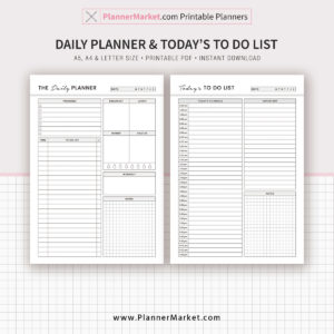 Planner Bundle, Daily, Weekly, Monthly, To Do, Notes, A5, A4, Letter ...