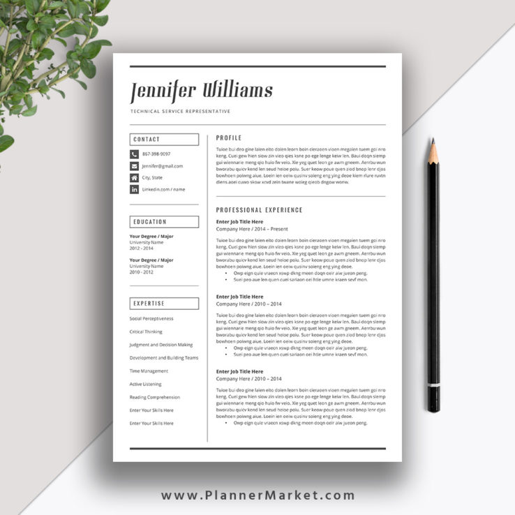 Make Your Resume Easily Readable With This Professionally Designed ...