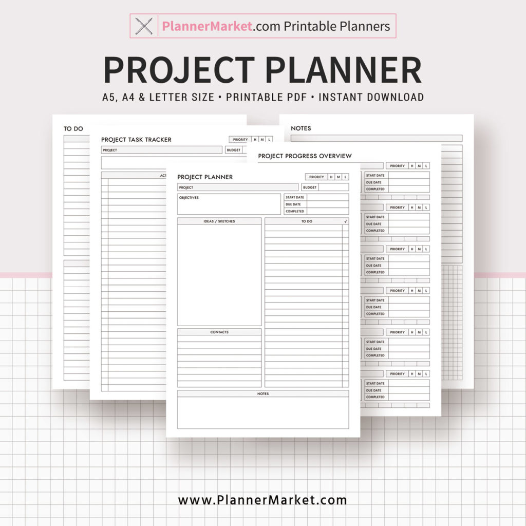 Project Planner, Productivity Planner, Project Management, Project ...