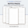 Notes Pages, Notebook Pages, Notes Template,Notes Planner, Personal ...