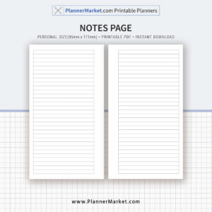 Notes Pages, Notebook Pages, Notes Template,Notes Planner, Personal ...
